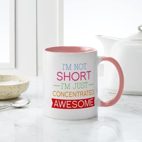 CafePress I'm Not Short I'm Just Concentrated Awesome Mug Ceramic Coffee Mug, Tea Cup 11 oz