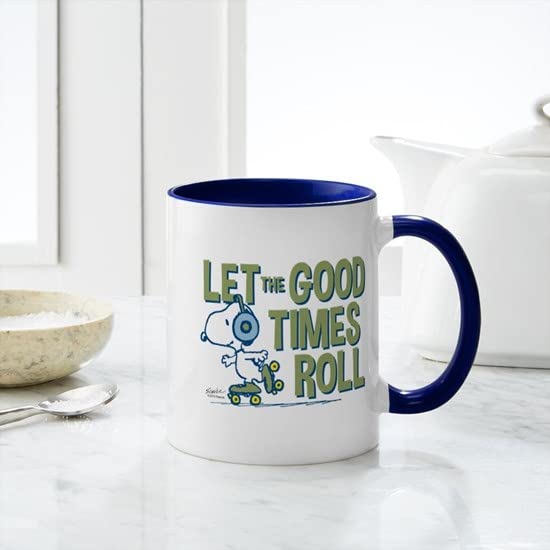 CafePress Snoopy Skate Mug Ceramic Coffee Mug, Tea Cup 11 oz