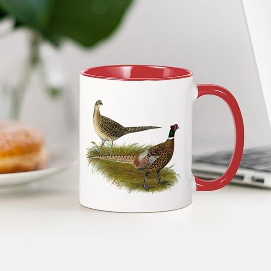 CafePress Ringneck Pheasant Pair Mug Ceramic Coffee Mug, Tea Cup 11 oz