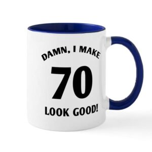 cafepress 70 yr old gag gift mug ceramic coffee mug, tea cup 11 oz