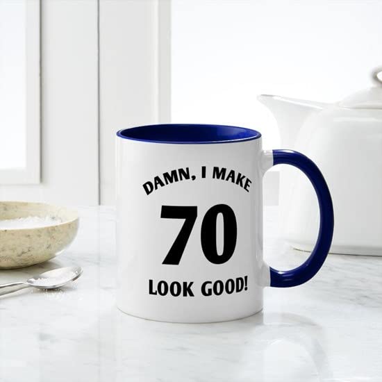 CafePress 70 Yr Old Gag Gift Mug Ceramic Coffee Mug, Tea Cup 11 oz