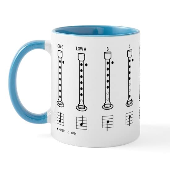 CafePress Bagpipe Finger Chart Mug Ceramic Coffee Mug, Tea Cup 11 oz