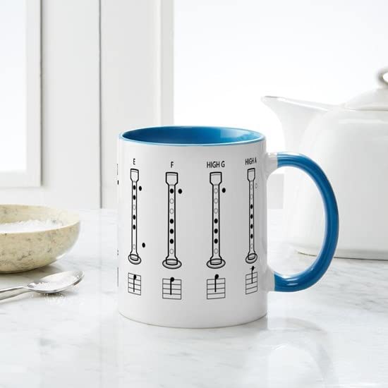 CafePress Bagpipe Finger Chart Mug Ceramic Coffee Mug, Tea Cup 11 oz