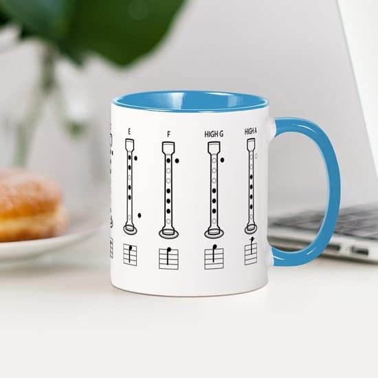 CafePress Bagpipe Finger Chart Mug Ceramic Coffee Mug, Tea Cup 11 oz