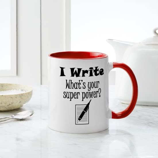 CafePress I Write What?S Your Super Power? Mugs Ceramic Coffee Mug, Tea Cup 11 oz