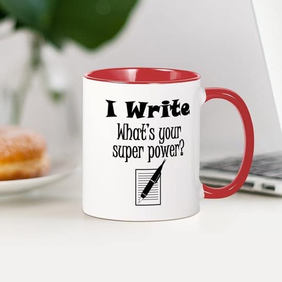 CafePress I Write What?S Your Super Power? Mugs Ceramic Coffee Mug, Tea Cup 11 oz