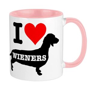 cafepress i heart wieners mug ceramic coffee mug, tea cup 11 oz