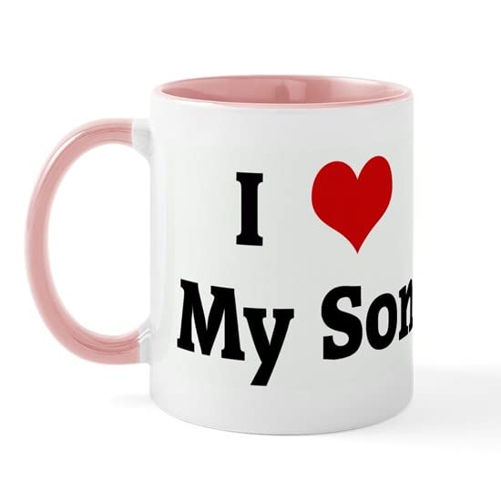 CafePress I Love My Son Mug Ceramic Coffee Mug, Tea Cup 11 oz