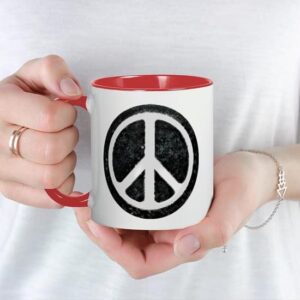 CafePress Original Vintage Peace Sign Mug Ceramic Coffee Mug, Tea Cup 11 oz