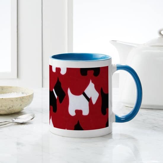 CafePress Scottish Terrier Scottie Dog Pattern Mugs Ceramic Coffee Mug, Tea Cup 11 oz