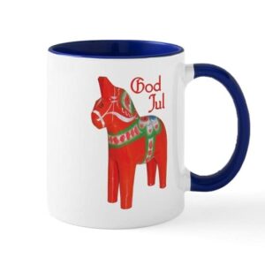 cafepress god jul dala mug ceramic coffee mug, tea cup 11 oz