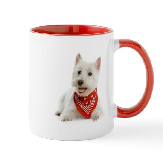 CafePress Westie With Red Bandana Mug Ceramic Coffee Mug, Tea Cup 11 oz