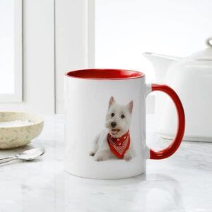 CafePress Westie With Red Bandana Mug Ceramic Coffee Mug, Tea Cup 11 oz