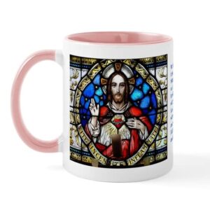 cafepress sacred heart and arrupe quotation mug ceramic coffee mug, tea cup 11 oz