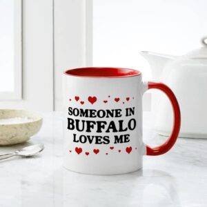 CafePress Loves Me In Buffalo Mug Ceramic Coffee Mug, Tea Cup 11 oz