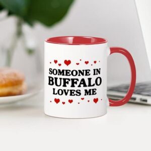 CafePress Loves Me In Buffalo Mug Ceramic Coffee Mug, Tea Cup 11 oz