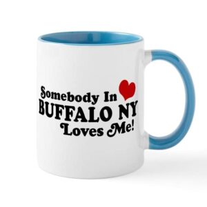 cafepress somebody in buffalo ny loves me mug ceramic coffee mug, tea cup 11 oz