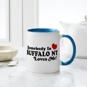 CafePress Somebody In Buffalo NY Loves Me Mug Ceramic Coffee Mug, Tea Cup 11 oz