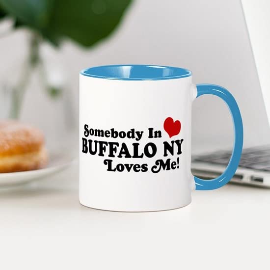 CafePress Somebody In Buffalo NY Loves Me Mug Ceramic Coffee Mug, Tea Cup 11 oz