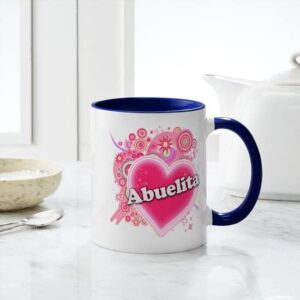 CafePress Abuelita Heart Art Mug Ceramic Coffee Mug, Tea Cup 11 oz