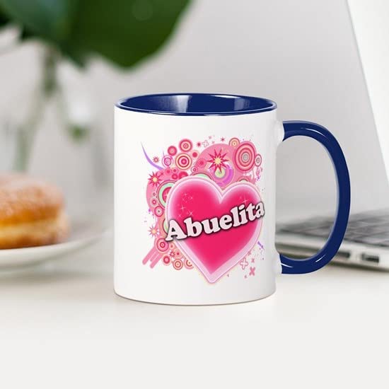 CafePress Abuelita Heart Art Mug Ceramic Coffee Mug, Tea Cup 11 oz