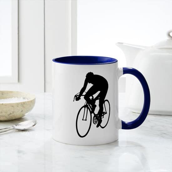 CafePress Cycling Silhouette Mug Ceramic Coffee Mug, Tea Cup 11 oz