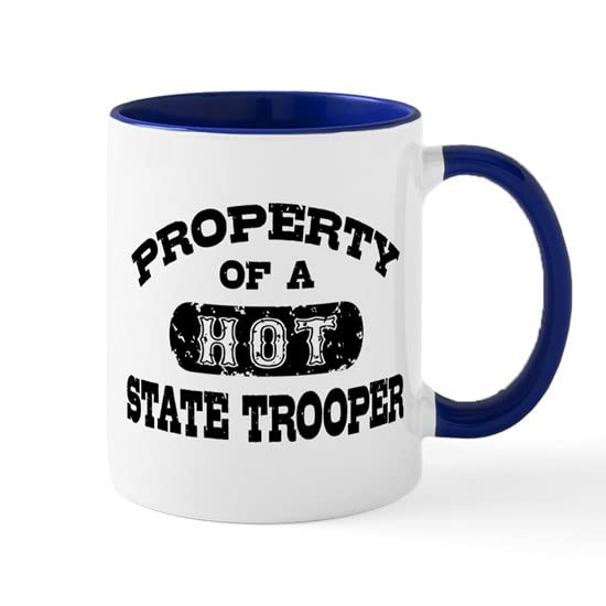 CafePress Property Of A Hot State Trooper Mug Ceramic Coffee Mug, Tea Cup 11 oz