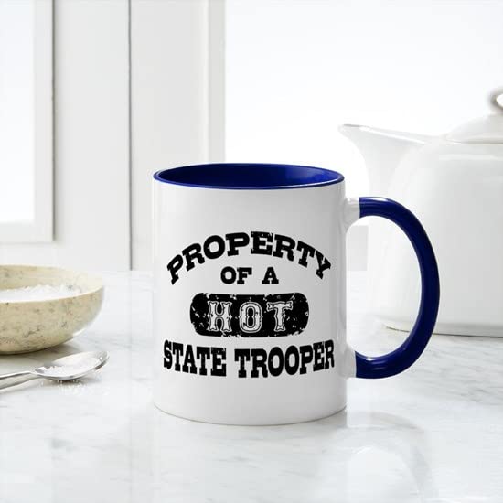 CafePress Property Of A Hot State Trooper Mug Ceramic Coffee Mug, Tea Cup 11 oz