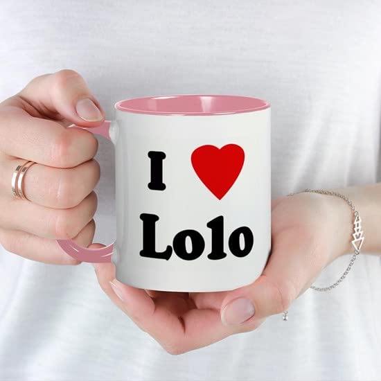 CafePress I Love Lolo Mug Ceramic Coffee Mug, Tea Cup 11 oz