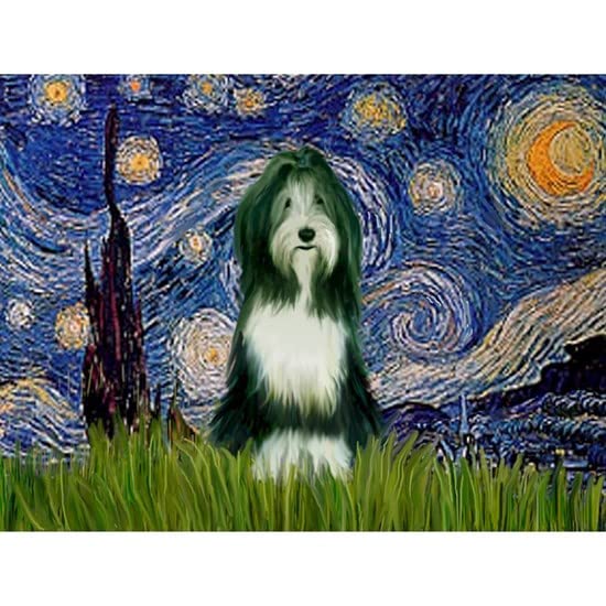 CafePress Starry Night/Bearded Collie Mug Ceramic Coffee Mug, Tea Cup 11 oz