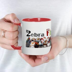 CafePress Zebra Finch Crazy Sticker Mugs Ceramic Coffee Mug, Tea Cup 11 oz