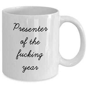 Best Presenter Mug Funny Appreciation Mug for Coworkers Gag Swearing Mug for Adults Novelty Tea Cup