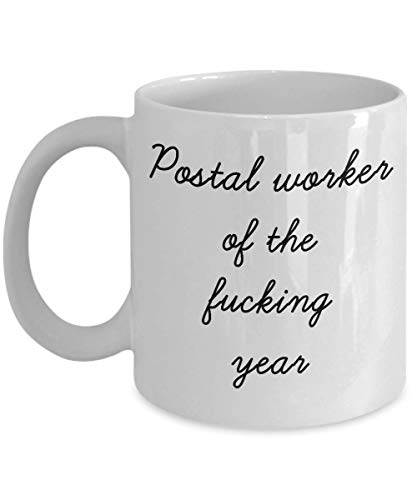 Best Postal Worker Mug Funny Appreciation Mug for Coworkers Gag Swearing Mug for Adults Novelty Tea Cup