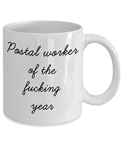 Best Postal Worker Mug Funny Appreciation Mug for Coworkers Gag Swearing Mug for Adults Novelty Tea Cup