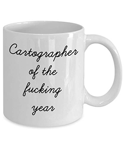 Best Cartographer Mug Funny Appreciation Mug for Coworkers Gag Swearing Mug for Adults Novelty Tea Cup