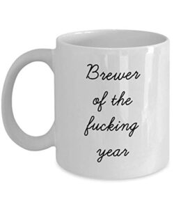 best brewer mug funny appreciation mug for coworkers gag swearing mug for adults novelty tea cup