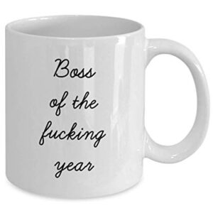 Best Boss Mug Funny Appreciation Mug for Manager Gag Swearing Mug for Adults Novelty Tea Cup