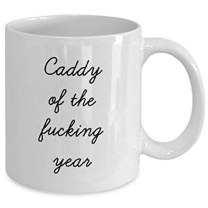 Best Caddy Mug Funny Appreciation Mug for Coworkers Gag Swearing Mug for Adults Novelty Tea Cup