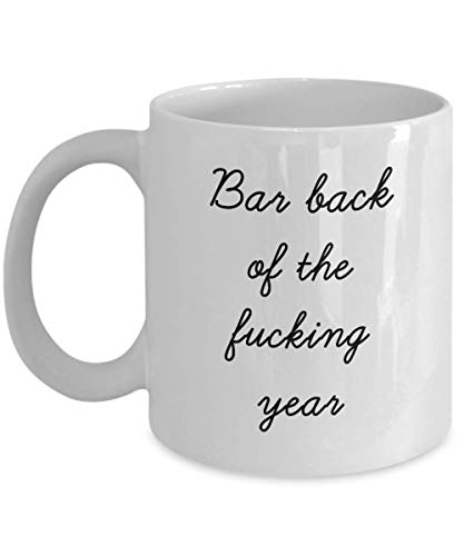 Best Bar Back Mug Funny Appreciation Mug for Coworkers Gag Swearing Mug for Adults Novelty Tea Cup