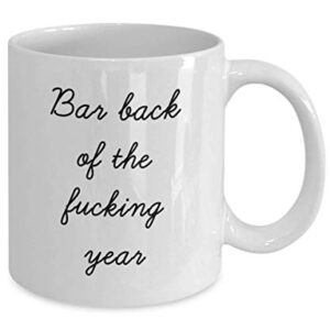 Best Bar Back Mug Funny Appreciation Mug for Coworkers Gag Swearing Mug for Adults Novelty Tea Cup