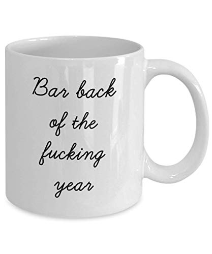 Best Bar Back Mug Funny Appreciation Mug for Coworkers Gag Swearing Mug for Adults Novelty Tea Cup