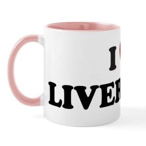 CafePress I Love Liverpool Mug Ceramic Coffee Mug, Tea Cup 11 oz