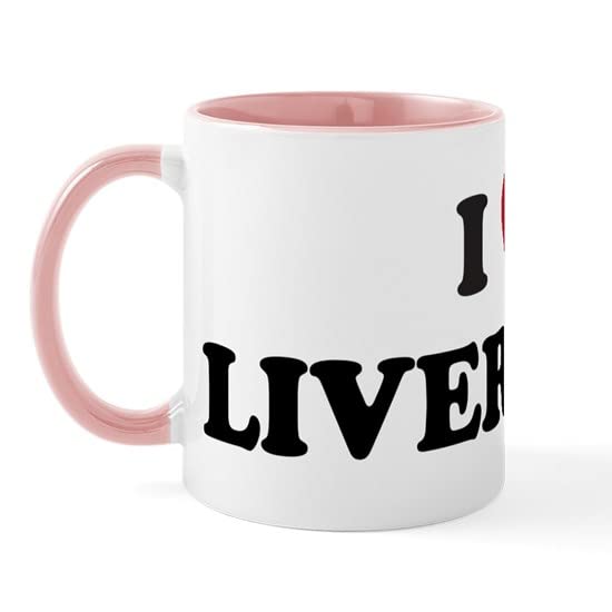 CafePress I Love Liverpool Mug Ceramic Coffee Mug, Tea Cup 11 oz