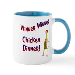 cafepress winner winner chicken dinner mug ceramic coffee mug, tea cup 11 oz