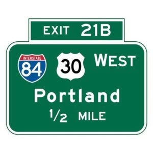 CafePress Portland, OR Highway Sign Mug Ceramic Coffee Mug, Tea Cup 11 oz