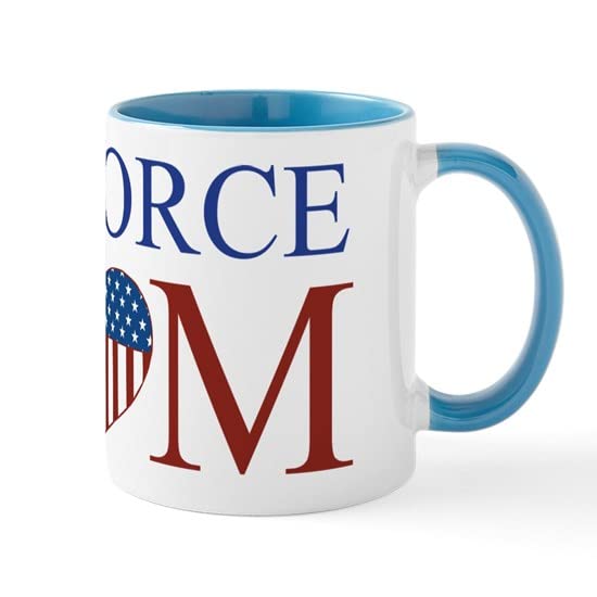 CafePress Patriotic Air Force Mom Mug Ceramic Coffee Mug, Tea Cup 11 oz