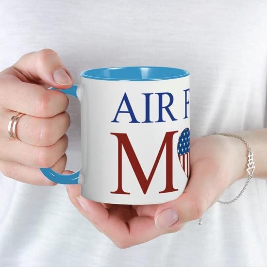 CafePress Patriotic Air Force Mom Mug Ceramic Coffee Mug, Tea Cup 11 oz