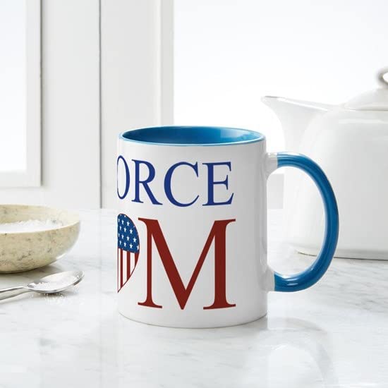 CafePress Patriotic Air Force Mom Mug Ceramic Coffee Mug, Tea Cup 11 oz