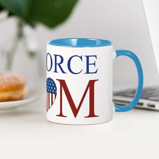 CafePress Patriotic Air Force Mom Mug Ceramic Coffee Mug, Tea Cup 11 oz