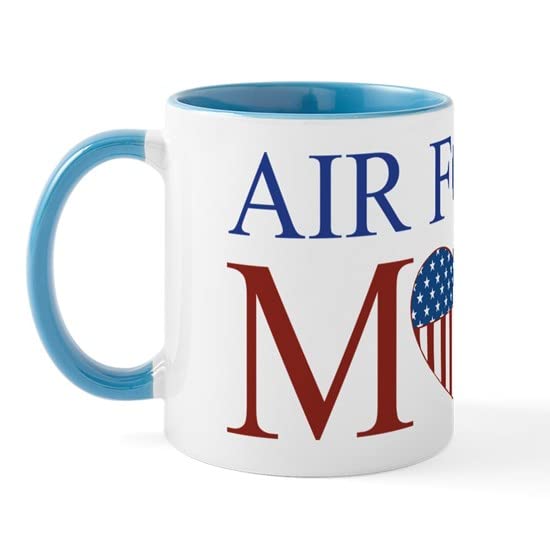 CafePress Patriotic Air Force Mom Mug Ceramic Coffee Mug, Tea Cup 11 oz